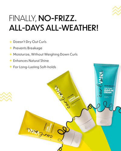 Curlvana Go-To Curl Kit - Curls Shampoo, Conditioner & Leave in Cream