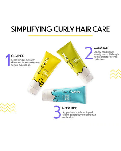 Curlvana Go-To Curl Kit - Curls Shampoo, Conditioner & Leave in Cream